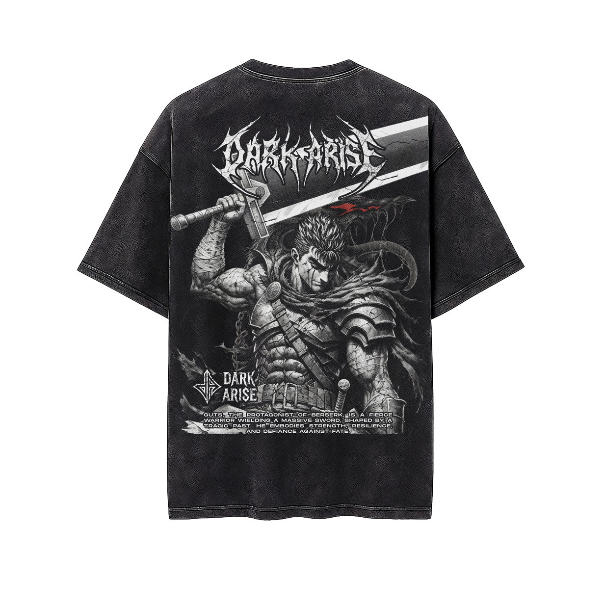 Berserk 'Guts' MD3 Oversized Washed Tee – Dark Arise