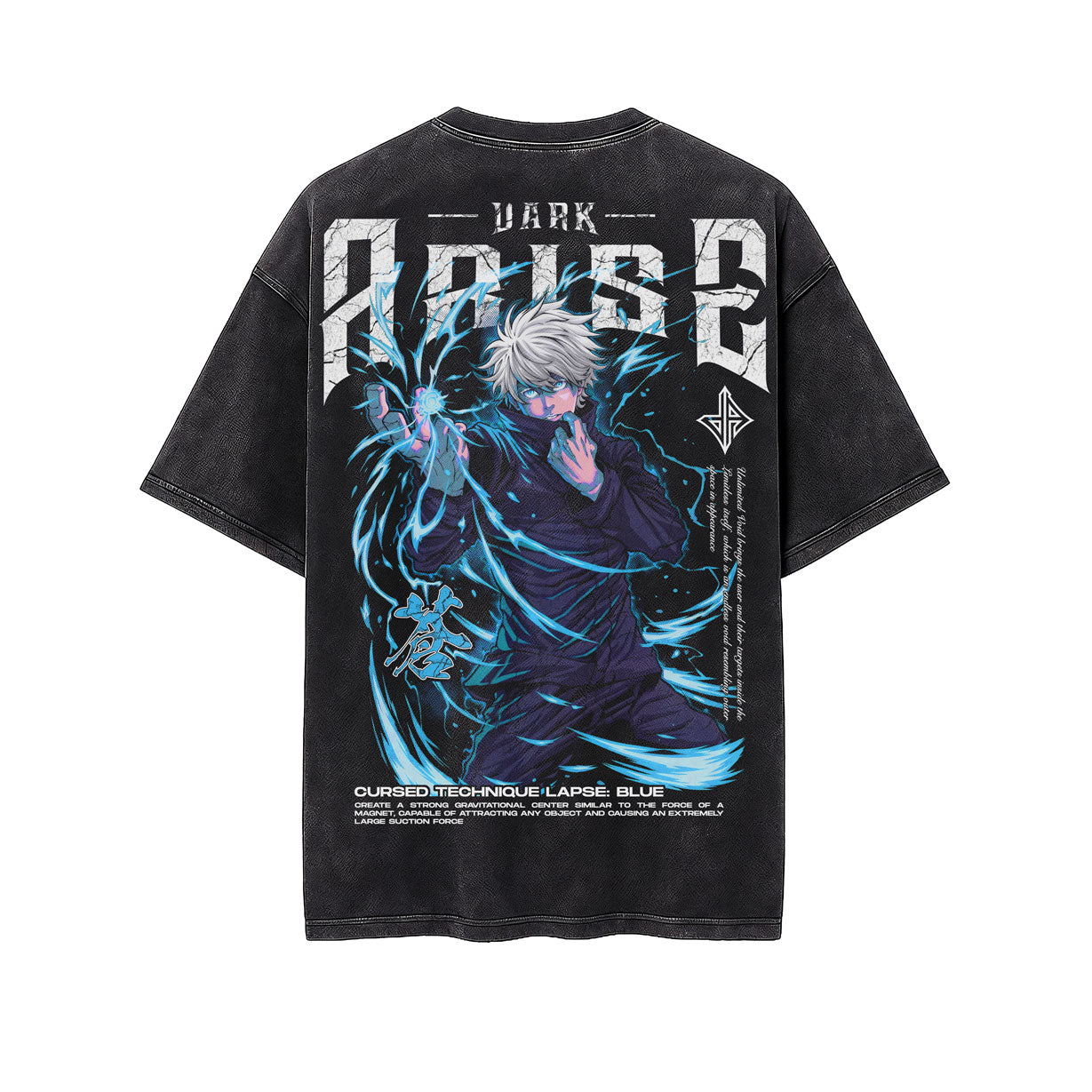 Jujutsu Kaisen 'Gojo' MD1 Oversized Washed Tee – Dark Arise